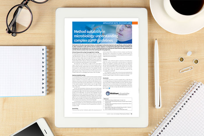 Method suitability in microbiology: understanding cGMP guidelines